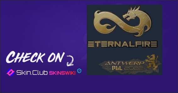 Sticker | Eternal Fire (Gold) | Antwerp 2022