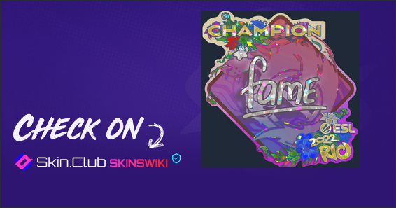 Sticker | fame (Glitter, Champion) | Rio 2022