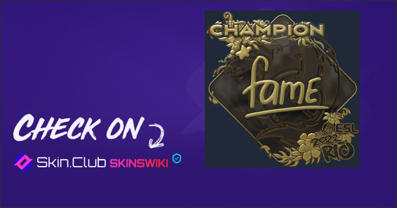Sticker | fame (Gold, Champion) | Rio 2022