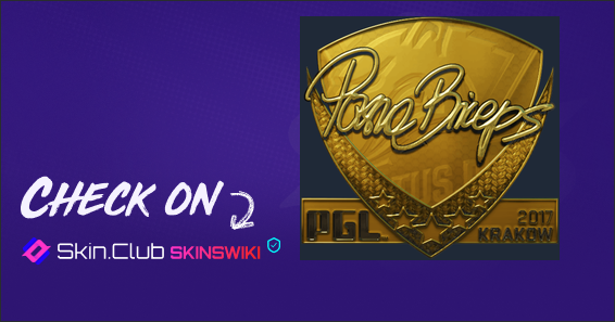 Sticker | pashaBiceps (Gold) | Krakow 2017