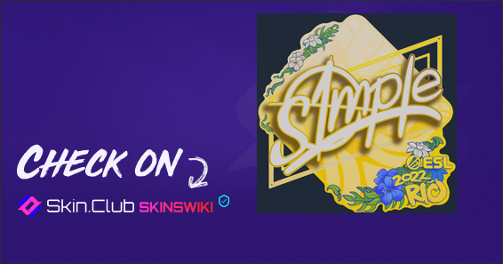 Sticker | s1mple | Rio 2022