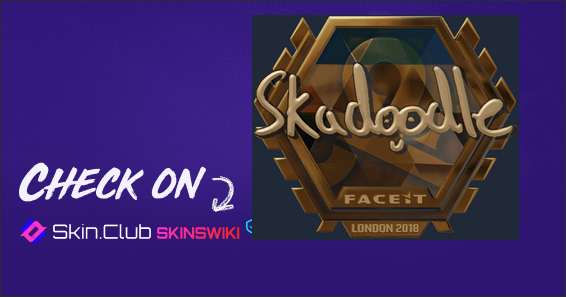 Sticker | Skadoodle (Gold) | London 2018