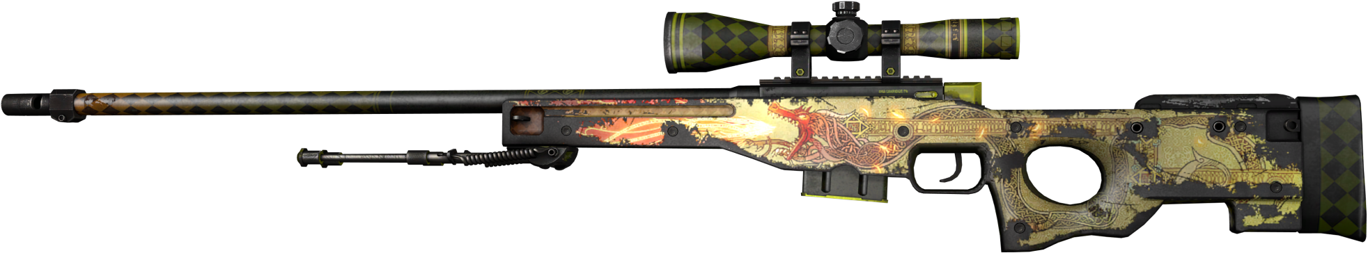 AWP | Dragon Lore (Battle-Scarred) - Skins Wiki