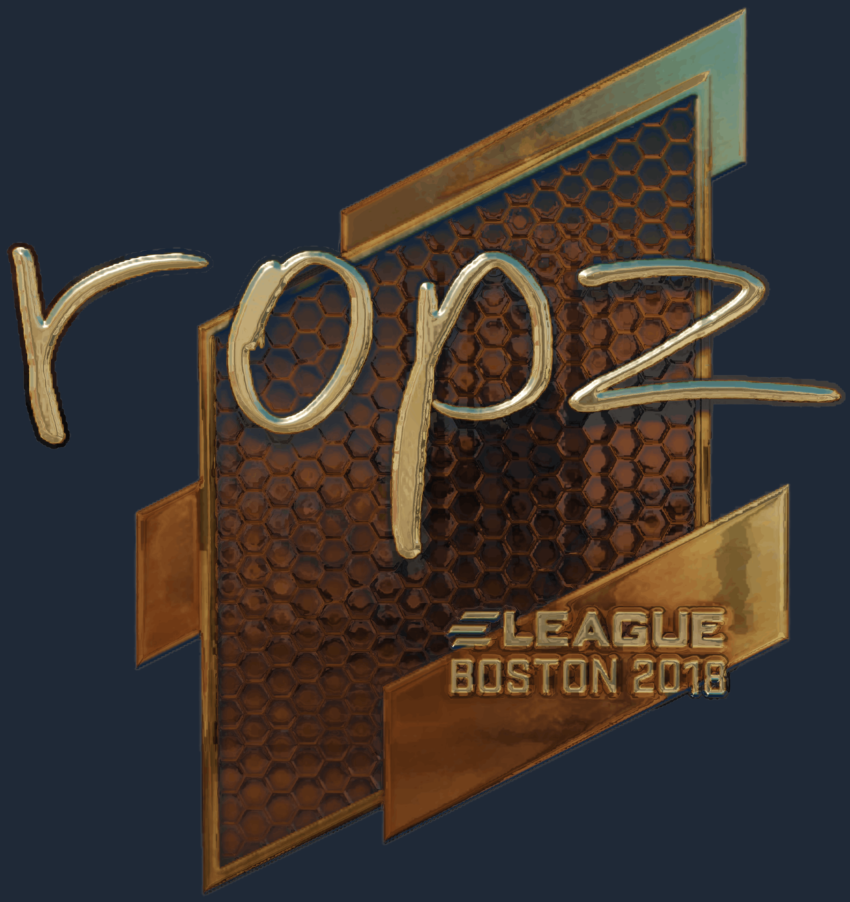 Sticker | ropz (Gold) | Boston 2018