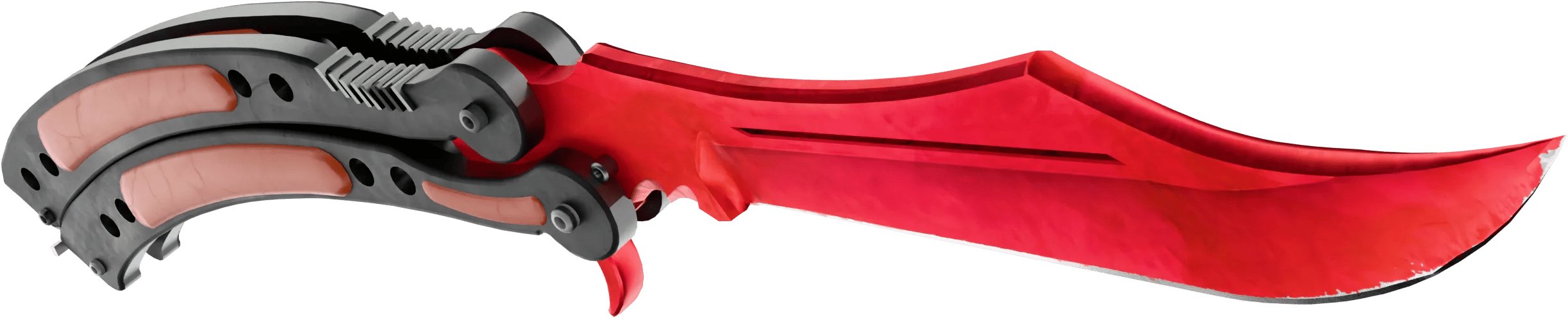 Cuchillo Mariposa | Doppler Ruby (Recién fabricado)